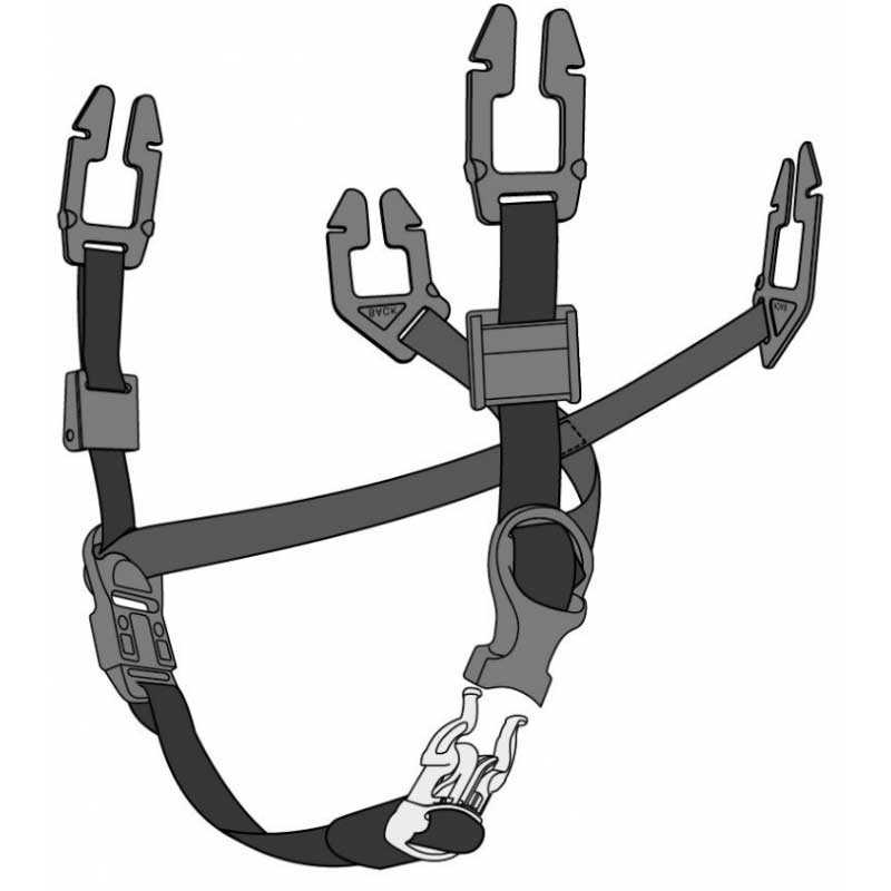 Jugulaire 4 points compatible pour casques V-Guard MSA