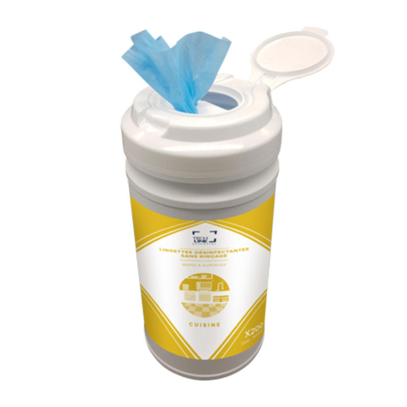 Lingettes désinfectantes mains et surfaces X100 - TECHLINE