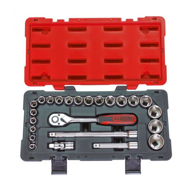 Coffret de douilles et accessoires 24 pièces KS TOOLS